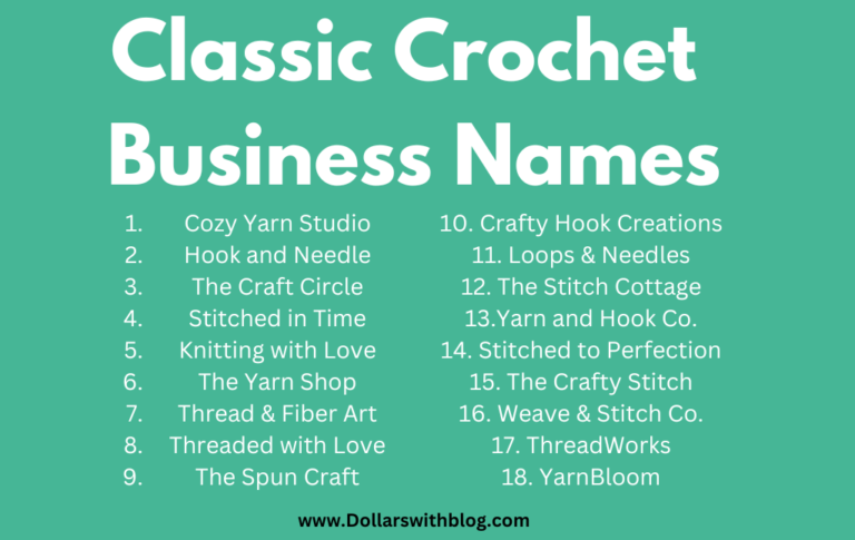 Best 1499+ Crochet Business Names in 2025