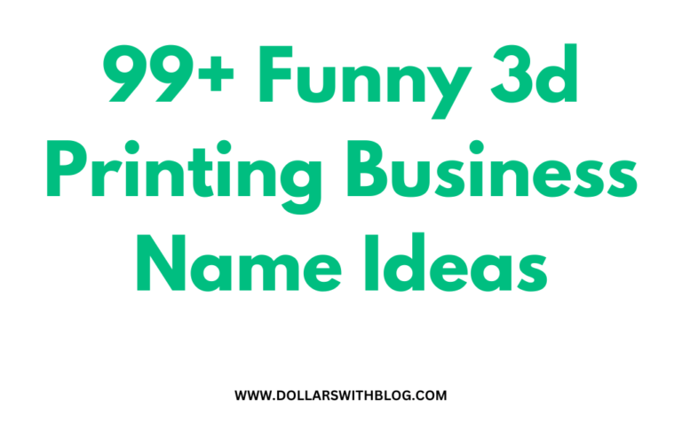 Catchy 500+ 3d Printing Business Name Ideas