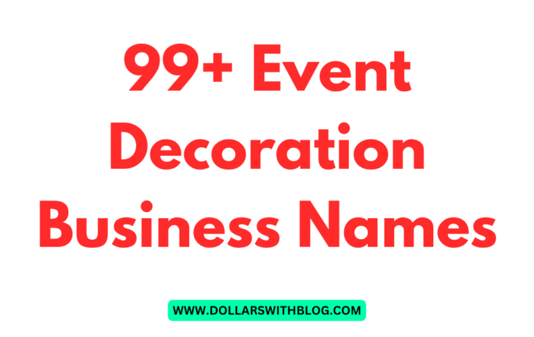 897+ Unique Decoration Business Name Ideas - 2025